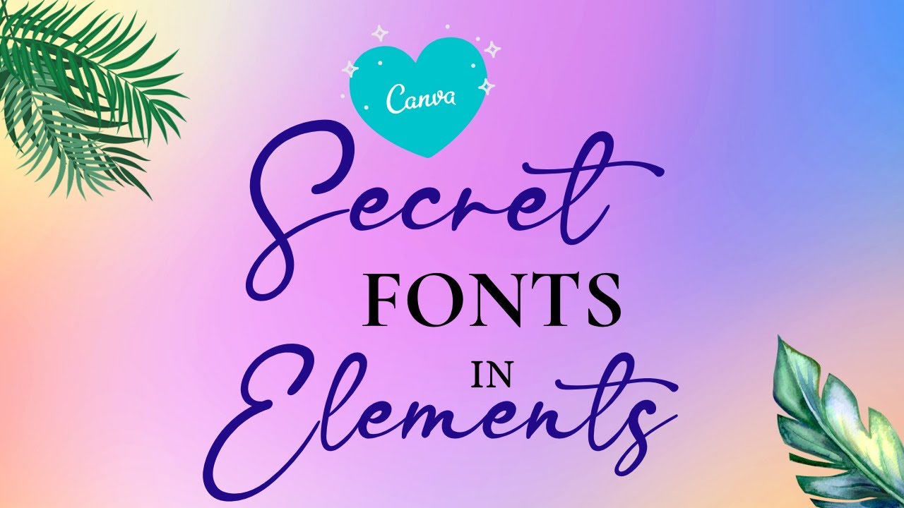 Secret Fonts in Canva Elements #canvaelements#canvahacks #canvatips ...