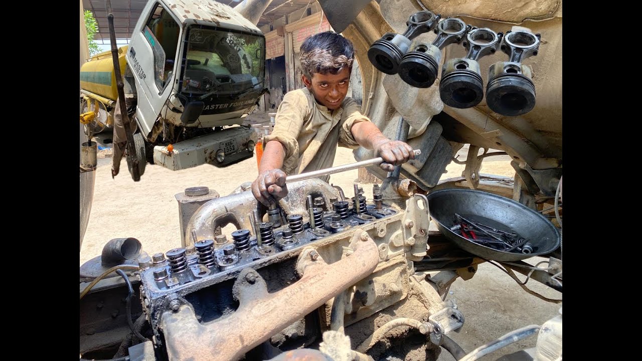 Expert Young Boys Restores Engine | How to Rebuild Destroyed 4 Cylinder ...