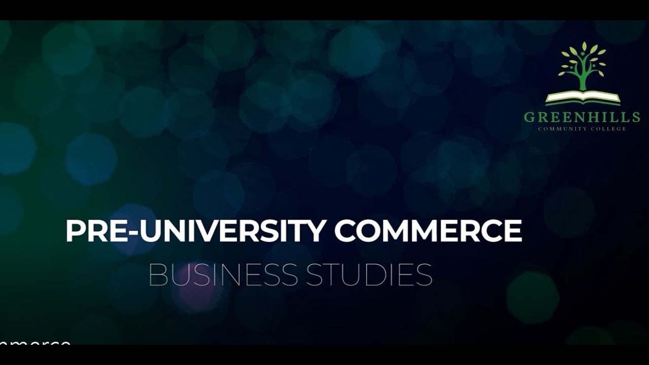 Pre-University Business / Commerce - YouTube