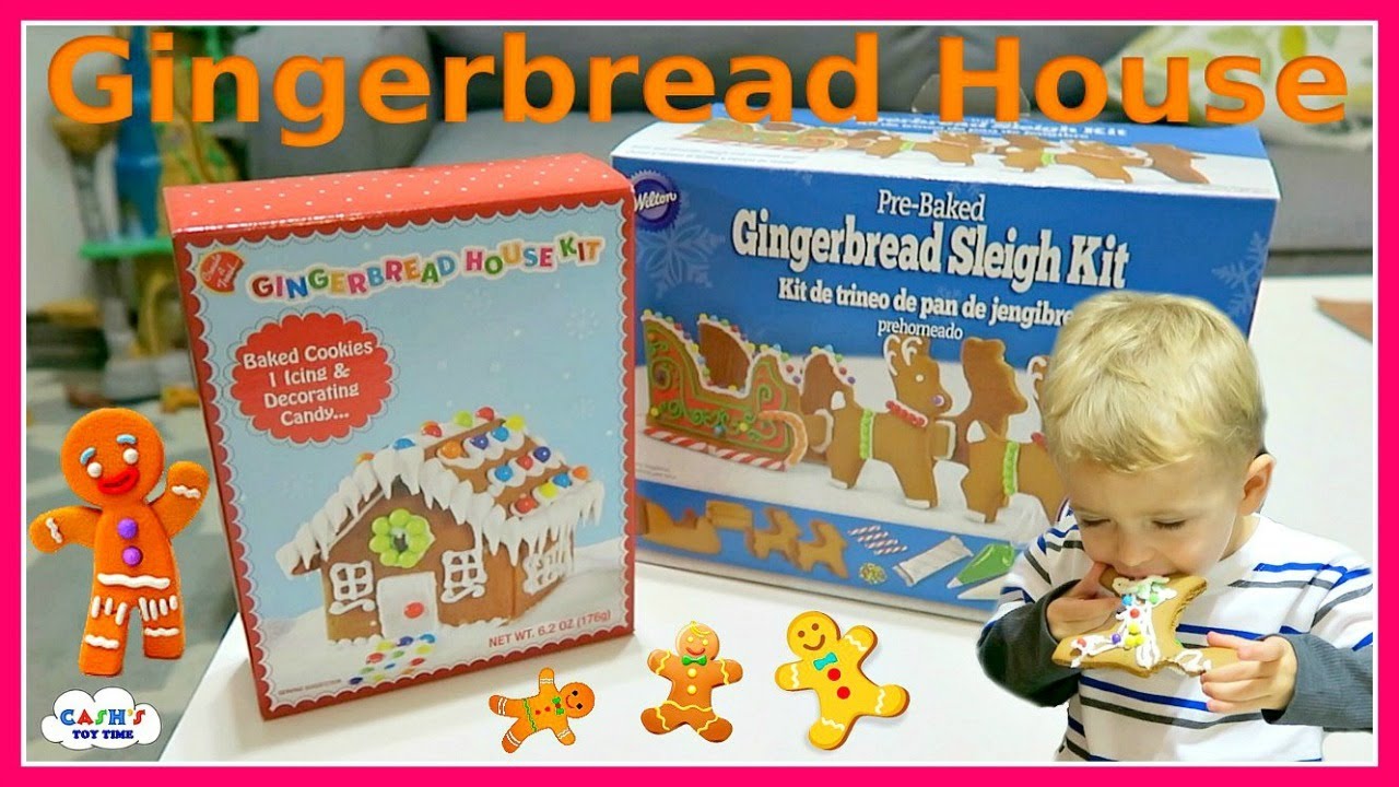 GINGERBREAD House & Sleigh Decorating Kit Review - YouTube