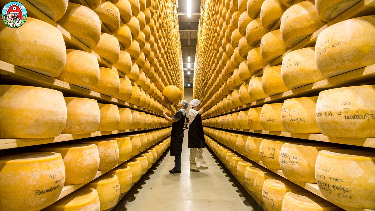 How 3.6 Million Wheels Of Parmesan Cheese Are Made? Expensive $1000 ...