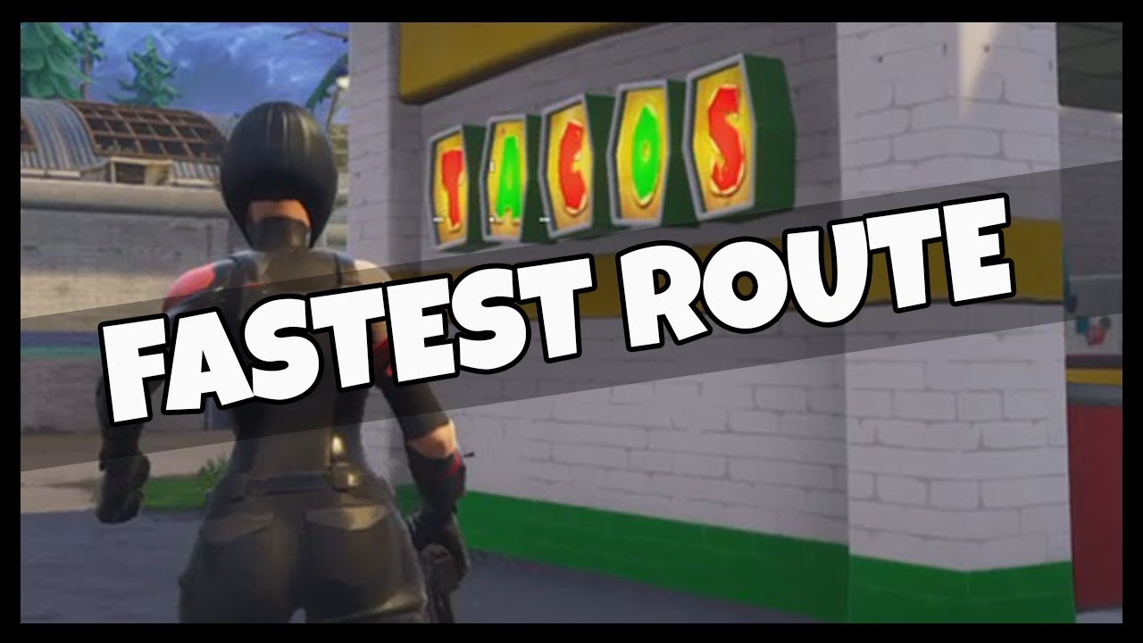 Fortnite: Easy Route for "Visit Taco Shops" Challenge - YouTube