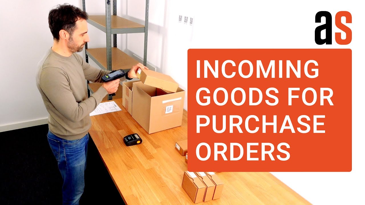 Incoming goods with autoscan & purchase orders (EN) - YouTube