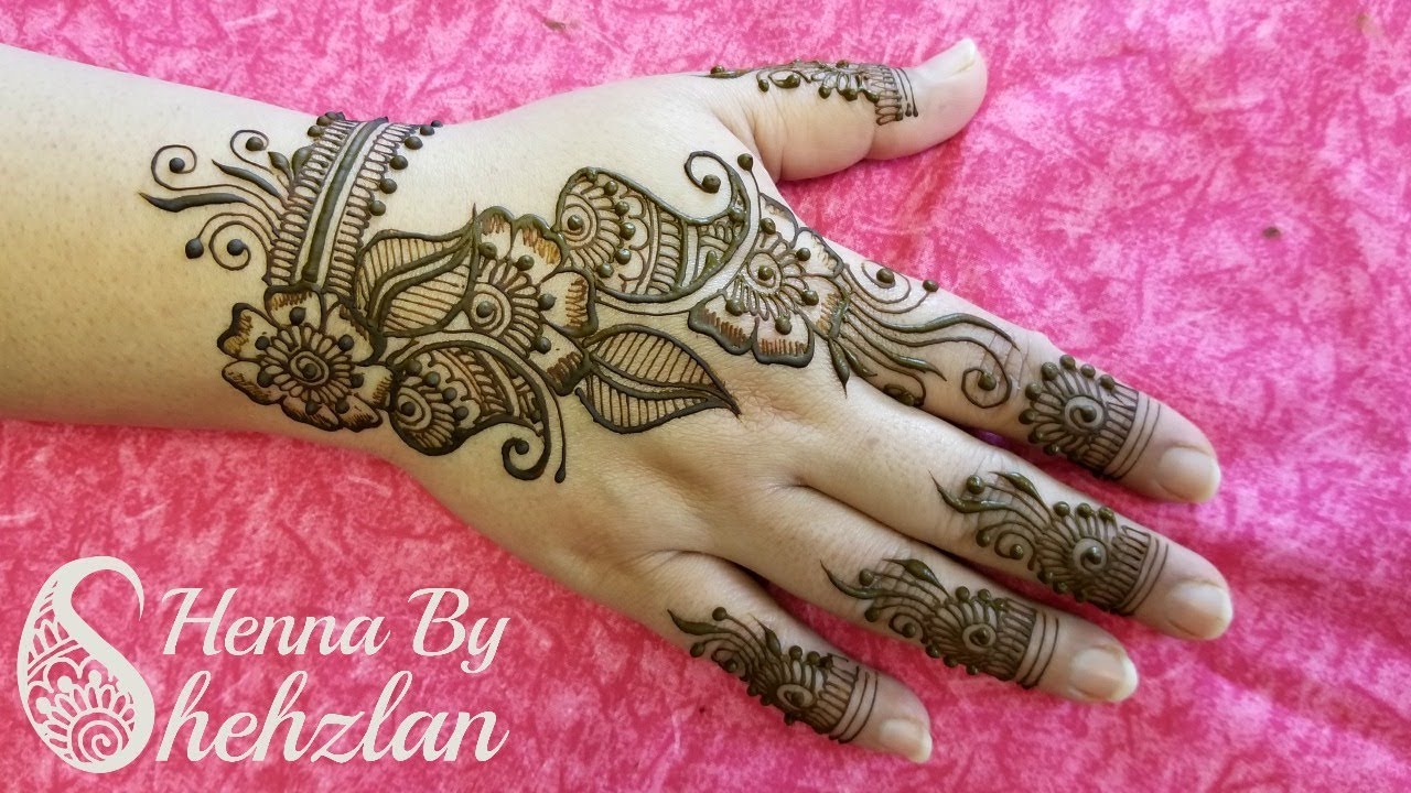 Henna By Shehzlan | How To Henna Tutorial #132 | Modern Strip - YouTube
