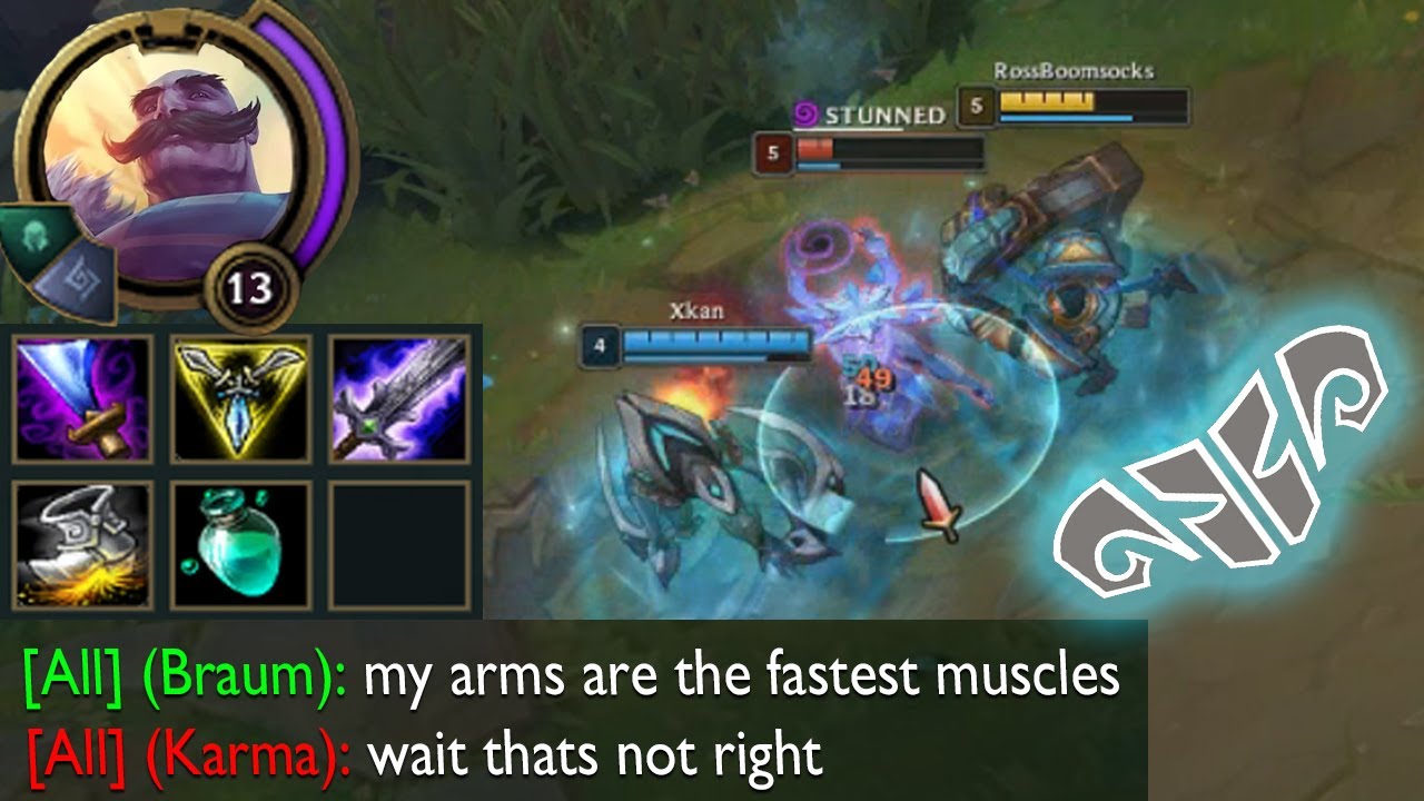 Braum but he attacks u rly fast in top lane so you can't move lmao ...