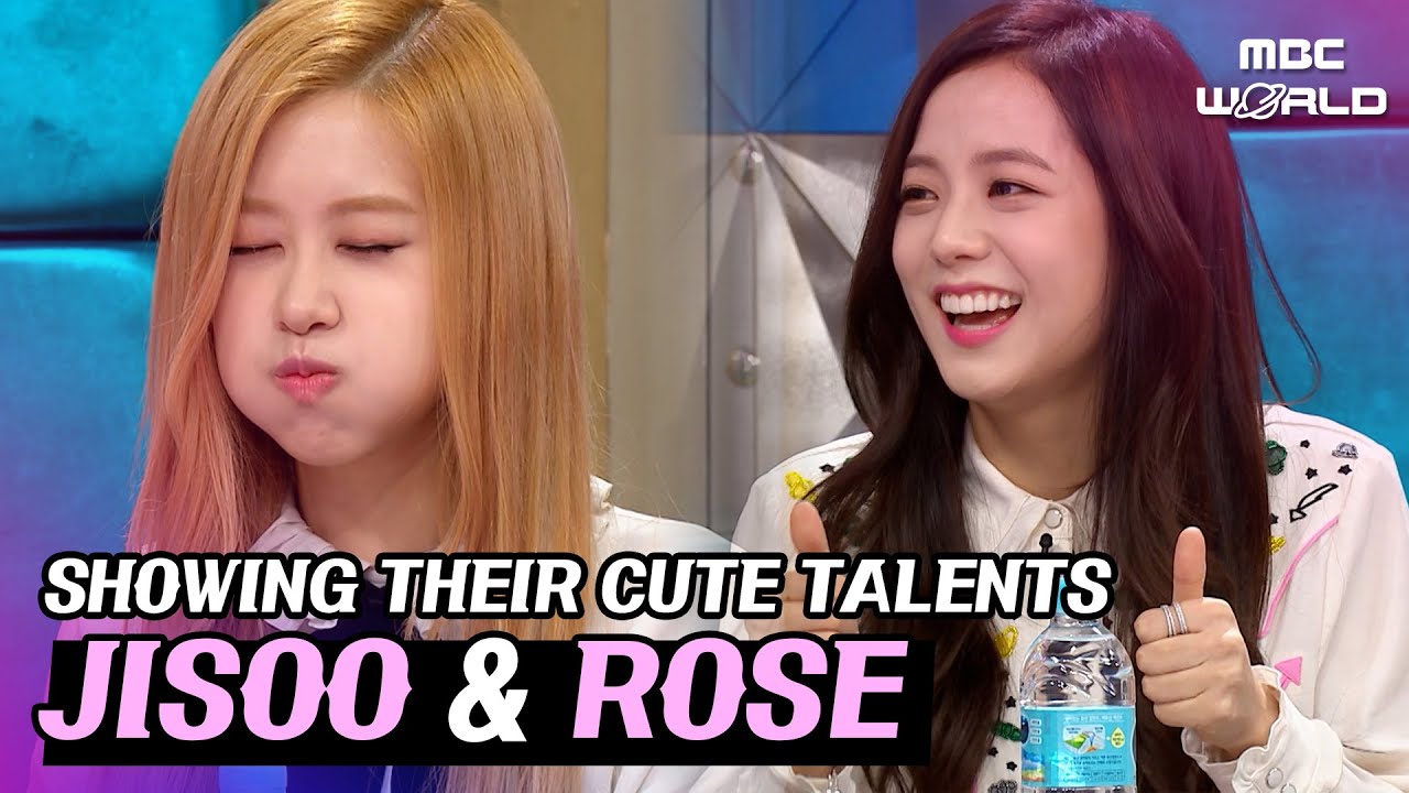 [C.C.] ROSÉ & JISOO performing their cute talents in a talk show # ...