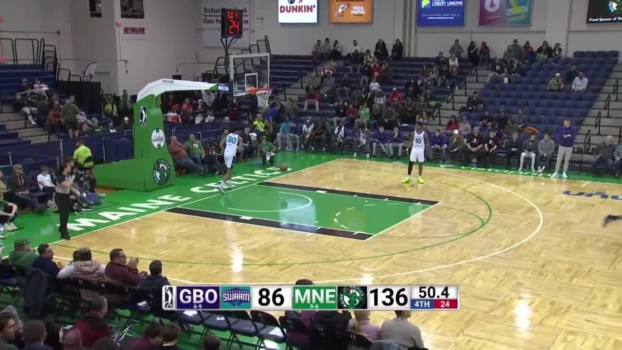 Trey Davis Plays in Maine Celtics vs. Greensboro Swarm - YouTube