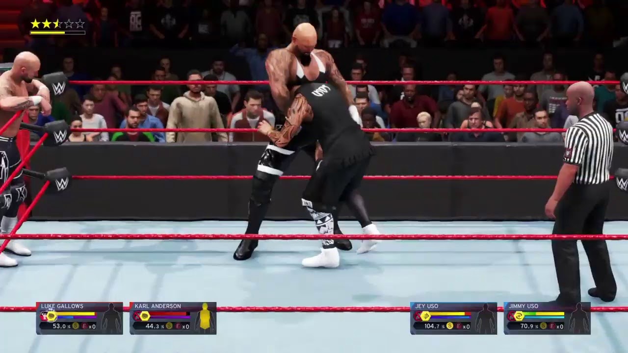 WWE2K20 RAW Usos vs. Lucha House Party - YouTube