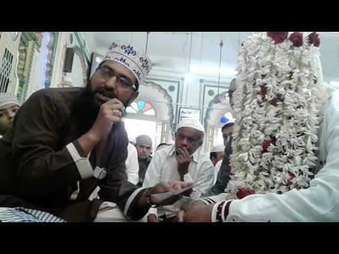 Nikah Video Aman married in Jumma Masjid Bhavnagar by Abid Ashrafi Mirani