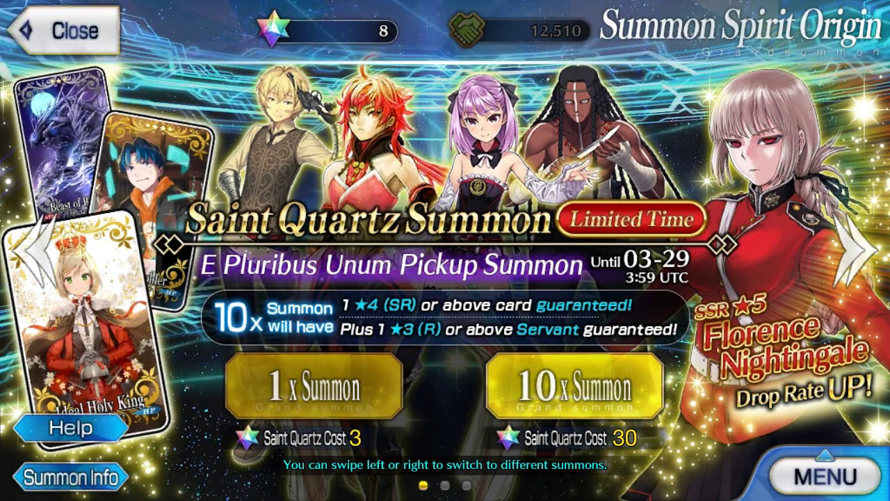 Fate grand order summon - Part 3 Testing 3 Saint Quartz!!! - YouTube