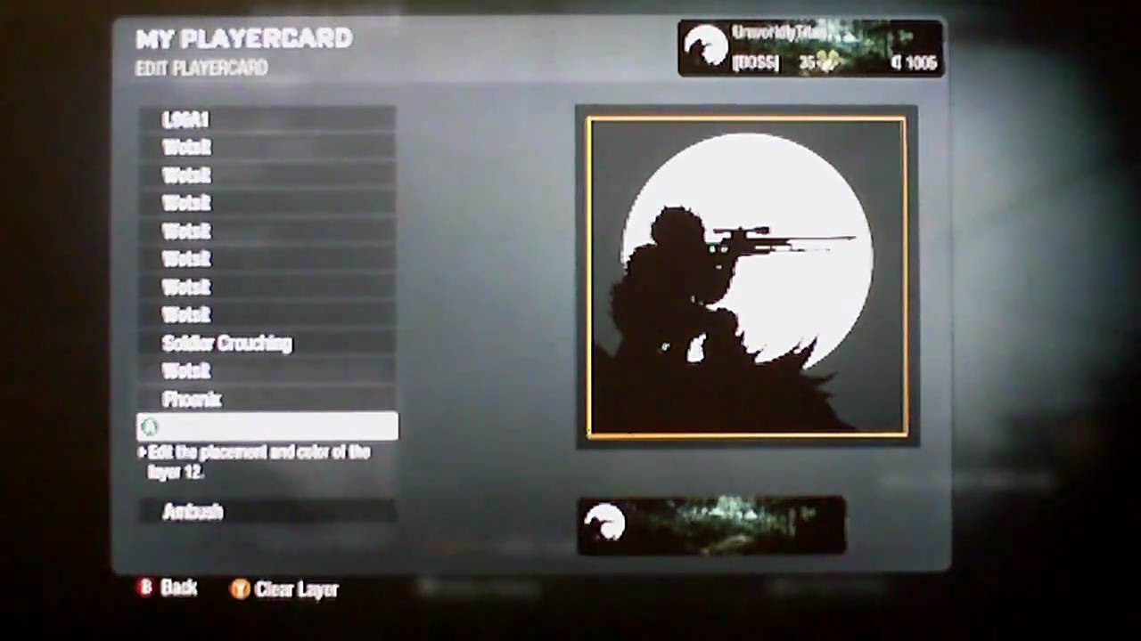 Black Ops Emblem Tutorial: Ghillie Suit Sniper - YouTube