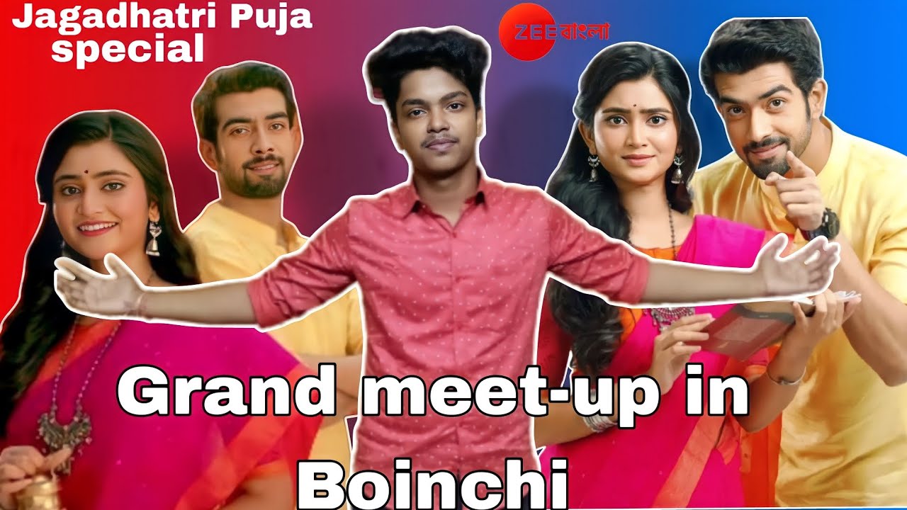 Jagaddhatri serial actor-actress meet-up in Boinchi Jagadhatri Puja ...