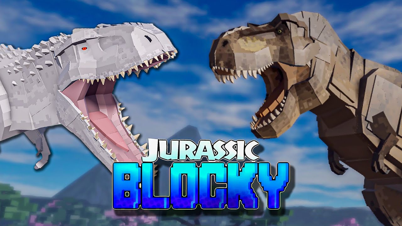 Indominus Rex Vs T-Rex Epic Battle | Roblox Jurassic Blocky - YouTube