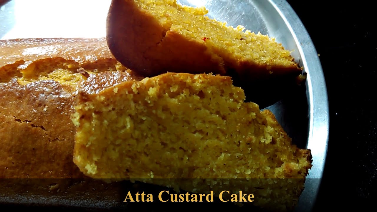 आटे का केक, बिना एग और कन्डेंस्ड मिल्क के । How to make Eggless atta ...