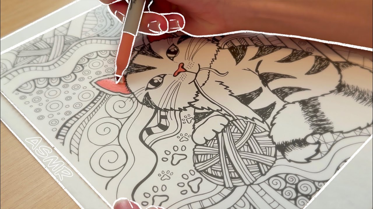 ASMR Calming Coloring with Sharpie (No Talking) - YouTube
