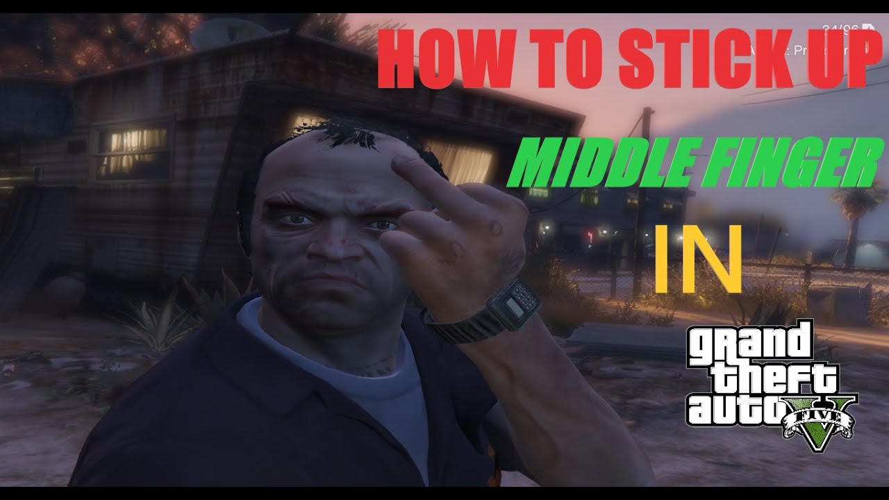 How to STICK UP the MID FINGER in GTA V | STICK UP MID FINGER | Techno ...