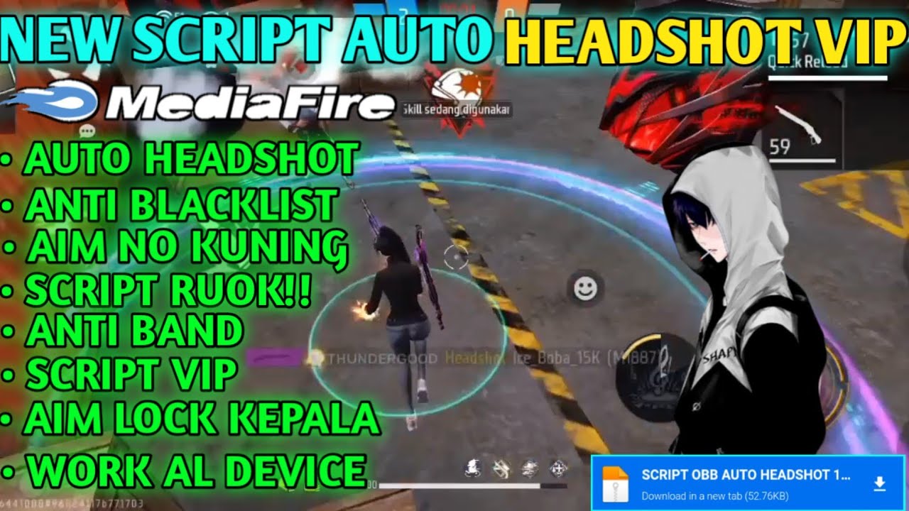 SCRIPT AUTO HEADSHOT FF MAX FF ORI ANTI BL & SUSPEND WORK AL DEVICE - YouTube