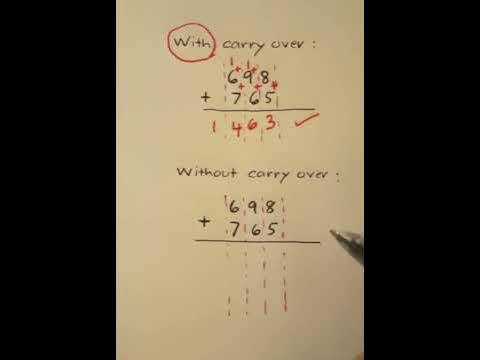 Adding numbers “with” vs “without” carry over. - YouTube