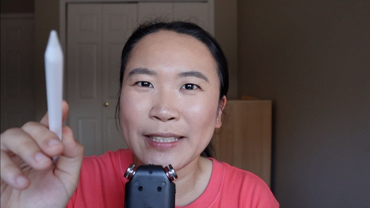 ASMR Tracing your face + Inaudible Whispering - YouTube