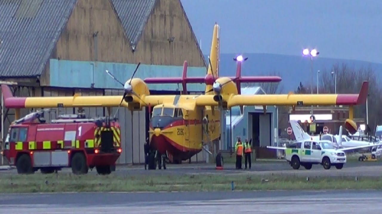 Flying Fire Engine & Ambulance Bombadier CL-415 C-GWEQ @ Blackpool ...