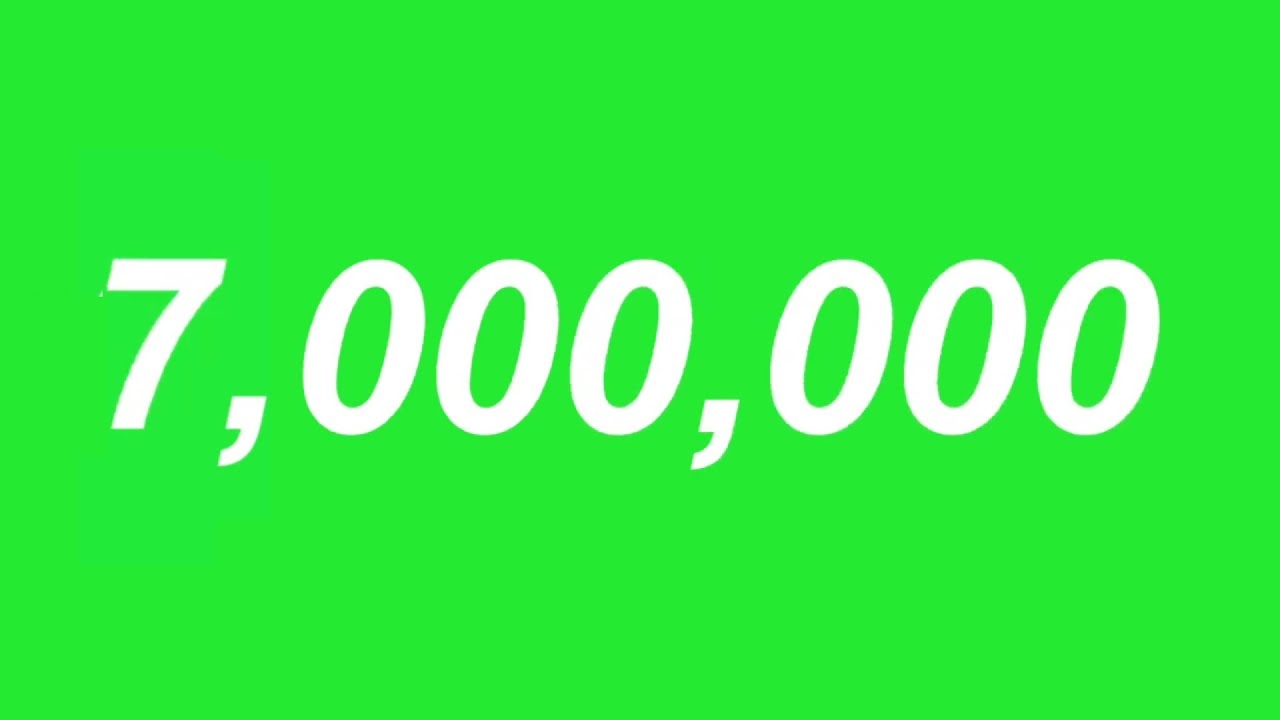 7 Million | Green Screen Number Counter With Comma | No Copyright VFX ...