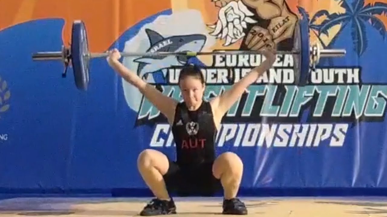 Alina Novak - 2019 U17 Europen Championships - Kat. 59 - YouTube