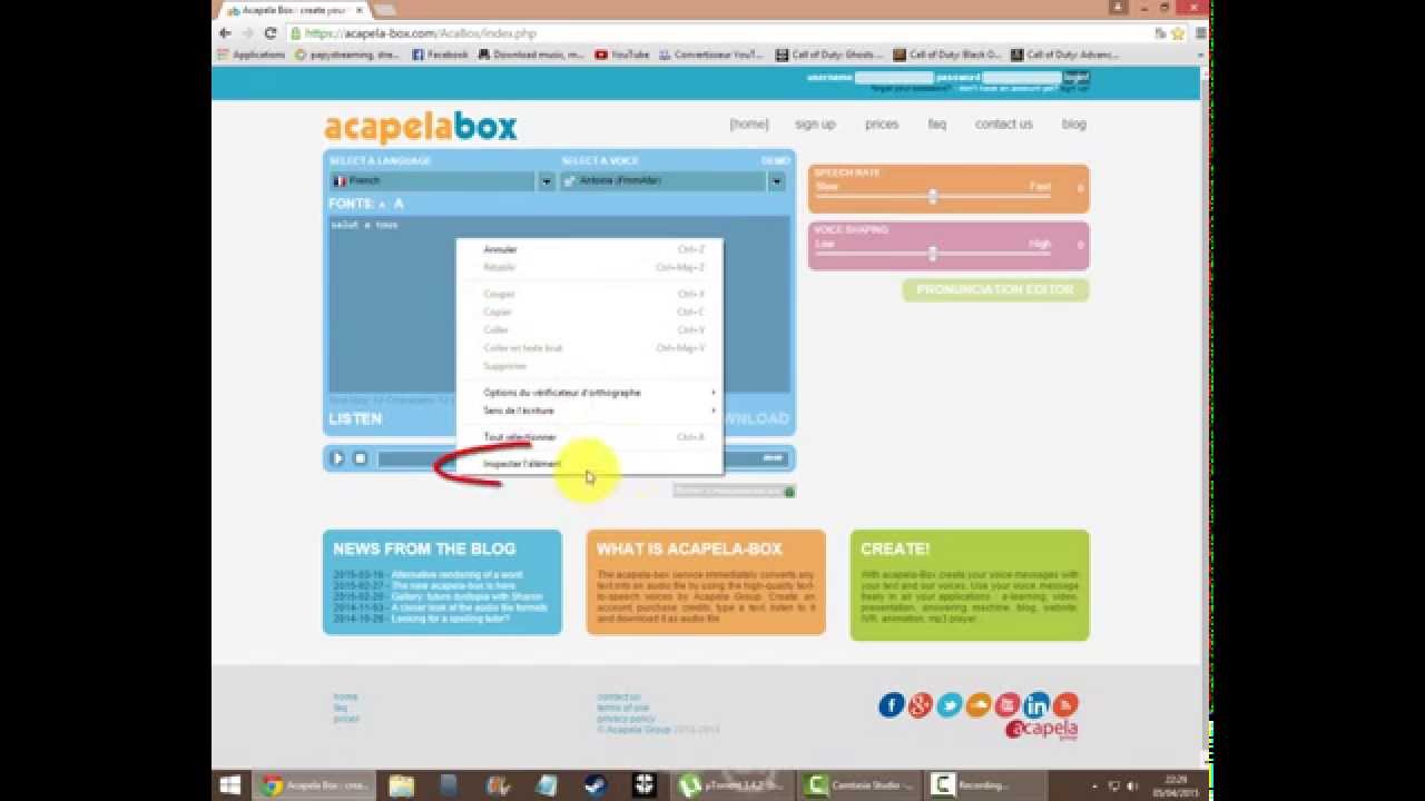 Petit crack sur Acapela Box - YouTube