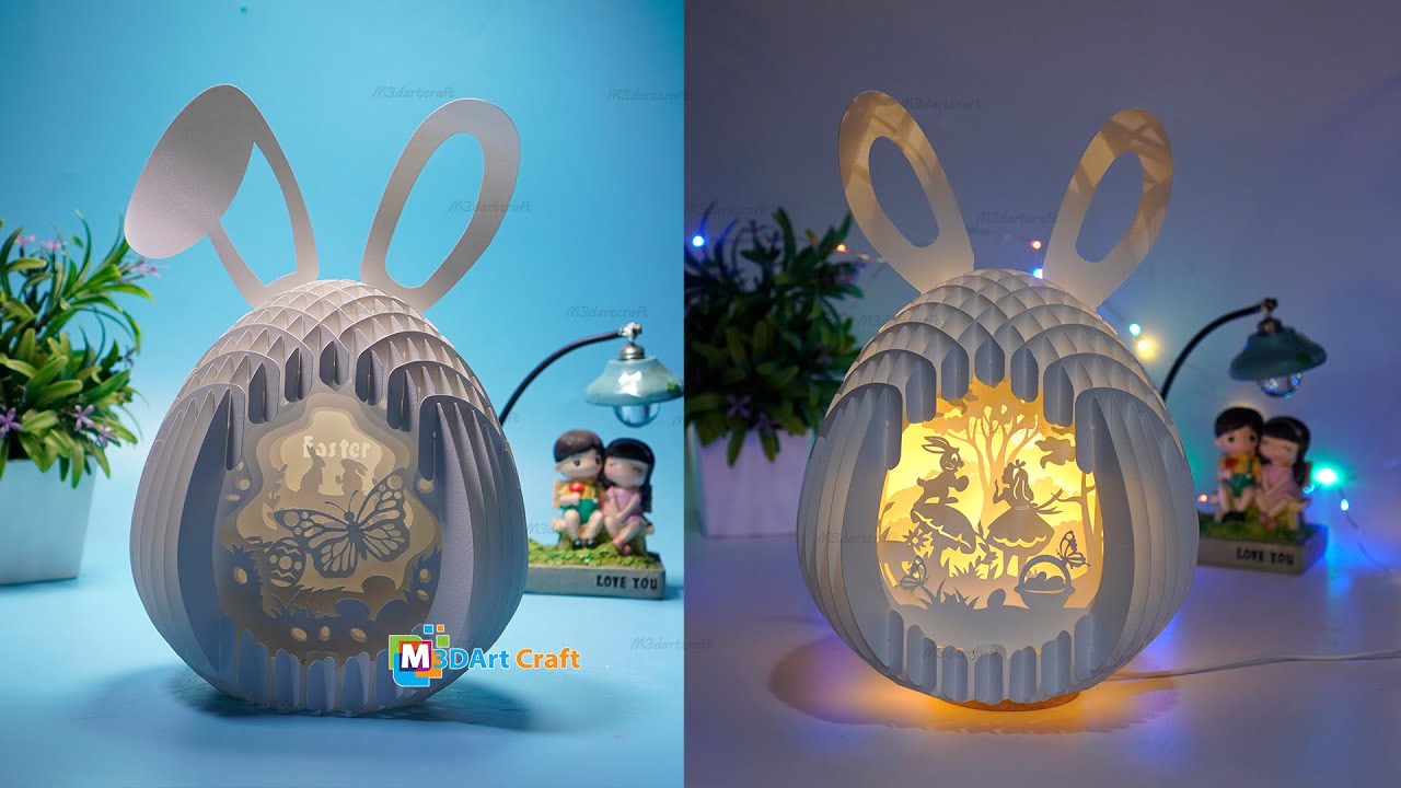 How to make Easter Bunny Egg | Lantern Easter SVG for Cricut Projects ...