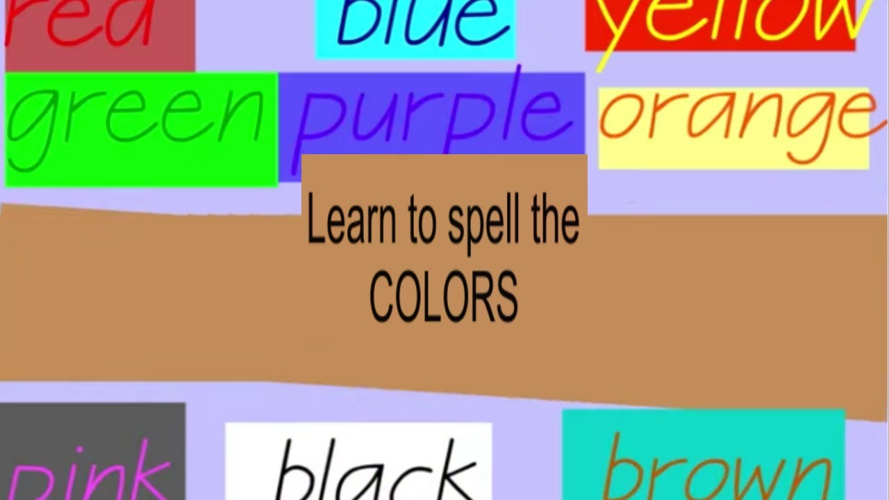 I Can Spell Red - YouTube