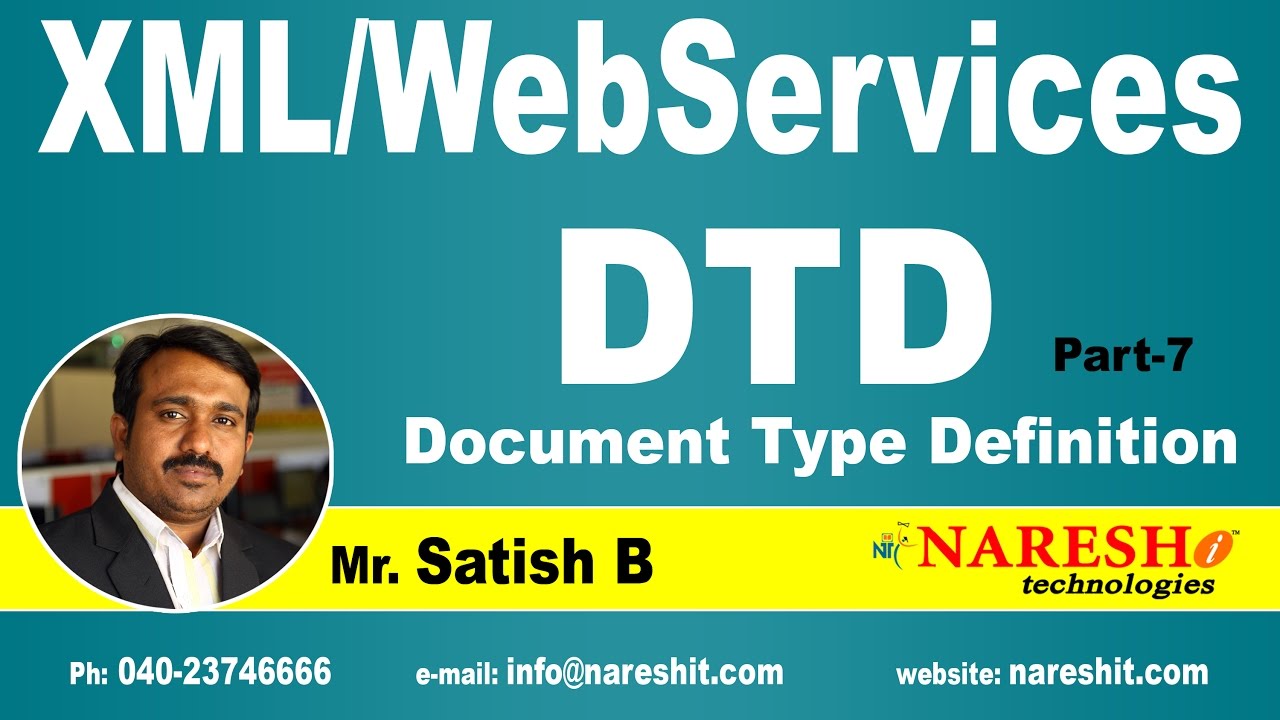 DTD Document Type Definition Part 7 XML Tutorial Mr Satish B YouTube DTD Document Type Definition Part 7 XML Tutorial Mr Satish B YouTube