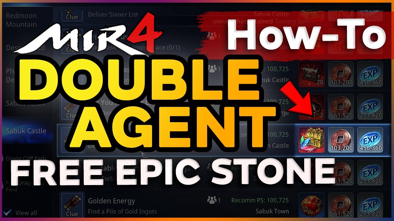Mir4 Double Agent Deliver Traitors Ledger Free EPIC Magic Stone - YouTube
