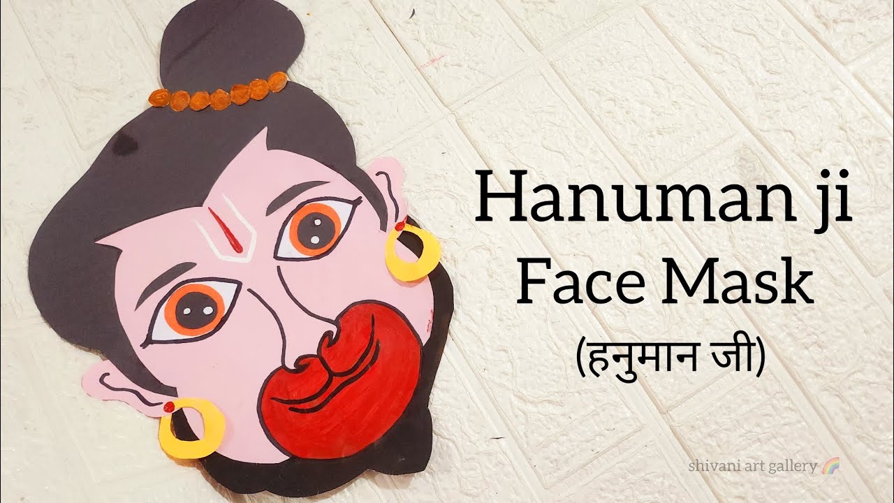 Hanuman ji face mask | How to make hanuman ji | Hanuman mask #facemask ...