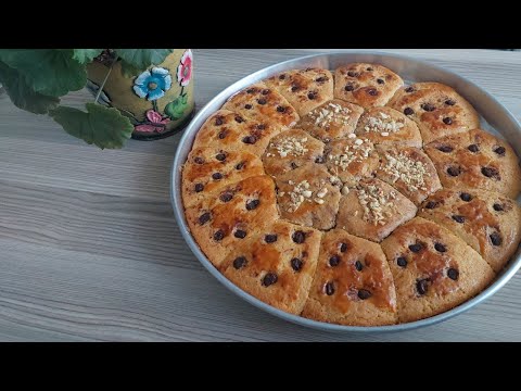 KURU ÜZÜME  TARÇIN EKLEDİM KARS PASTASI YAPTIM💯