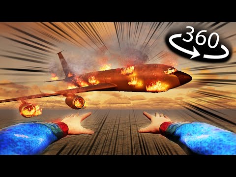 360° POV Superman - YOU save Airplane! VR