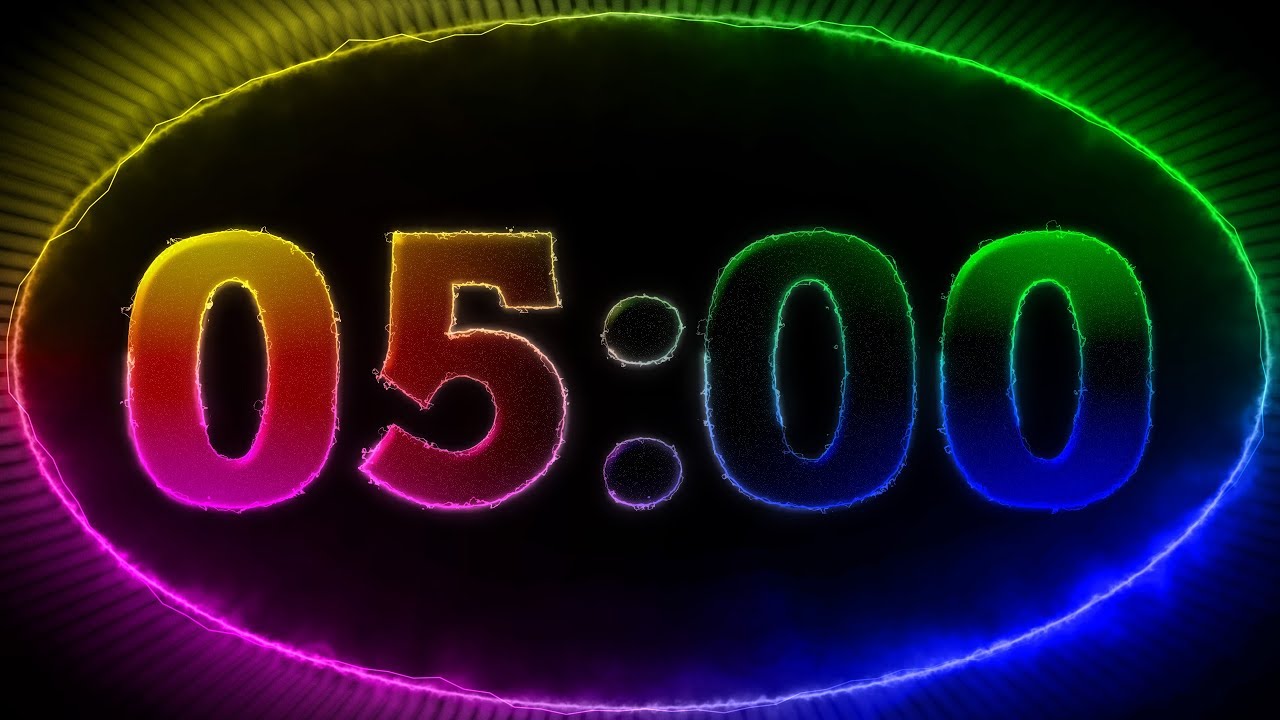 5 min COUNTDOWN TIMER ( v 709 ) with music 4K - YouTube