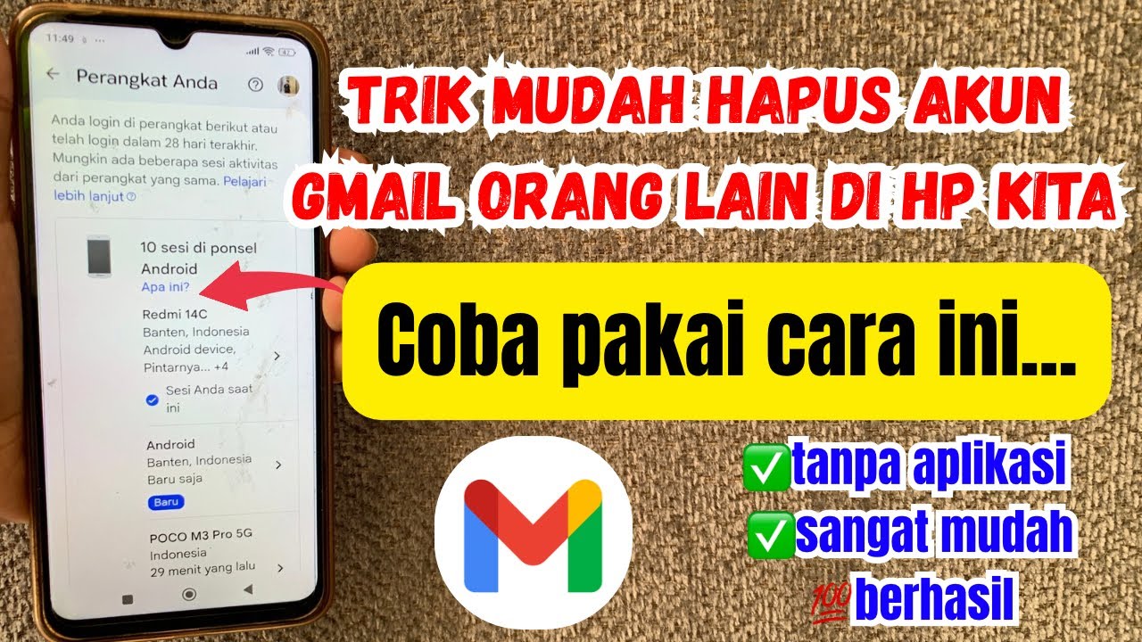 Cara Hapus Akun Gmail Orang Di HP Kita - YouTube