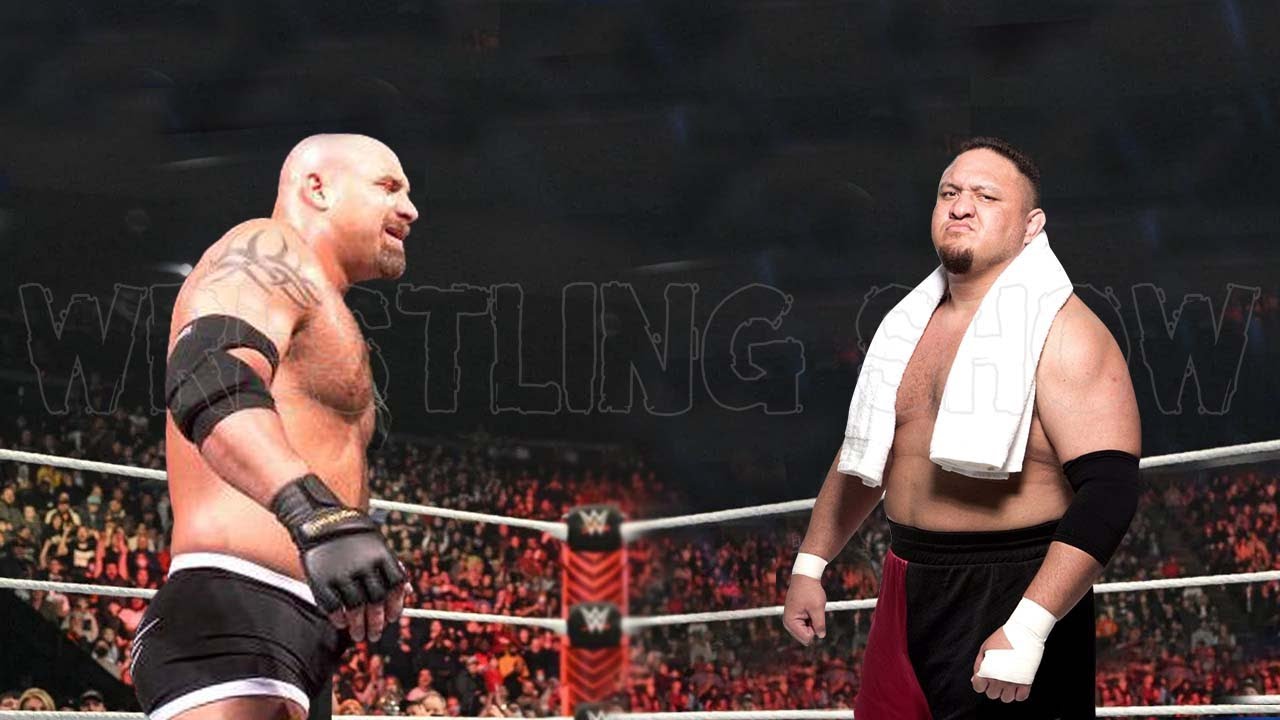 Goldberg vs Samoa Joe Match Wrestling Show - YouTube