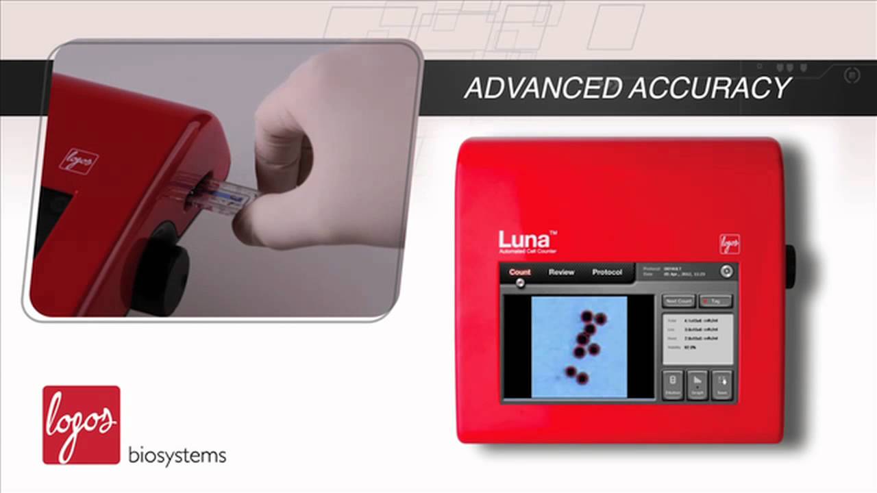 Luna™ Second Generation Automated Cell Counter - YouTube