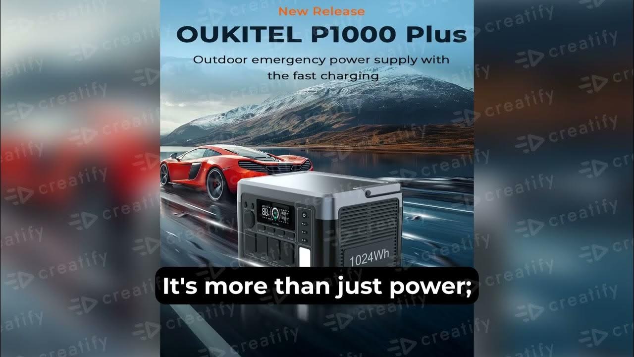 OUKITEL P1000 PLUS Portable Power Station 1024Wh + OUKITEL PV400 Foldable Solar Panel 400W EU9 ...