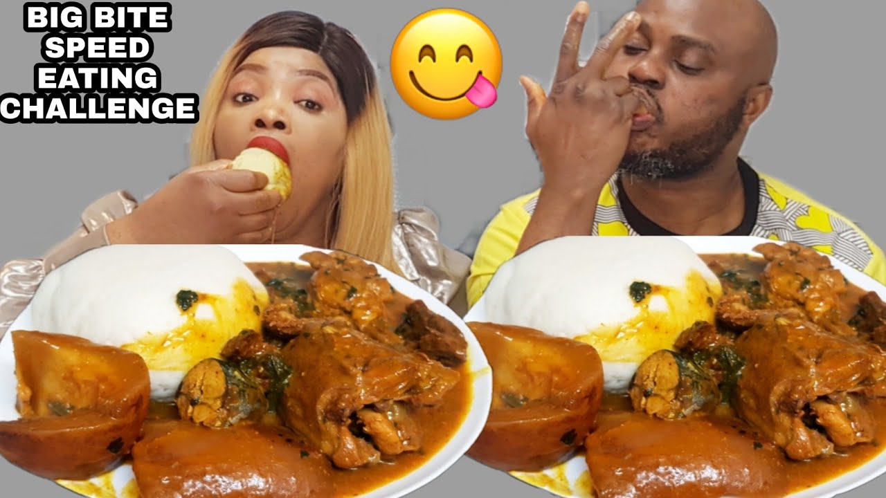 *BIG BITES SPEED EATING CHALLENGE* *MY HUSBAND DID NOT DO IT RIGHT*(HE ...