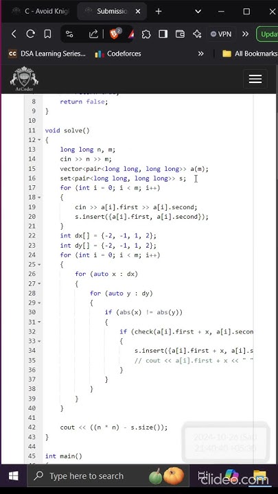 C Avoid Knight Attack Editorial Atcoder Beginner Contest 377 Atcoder Coding Contest