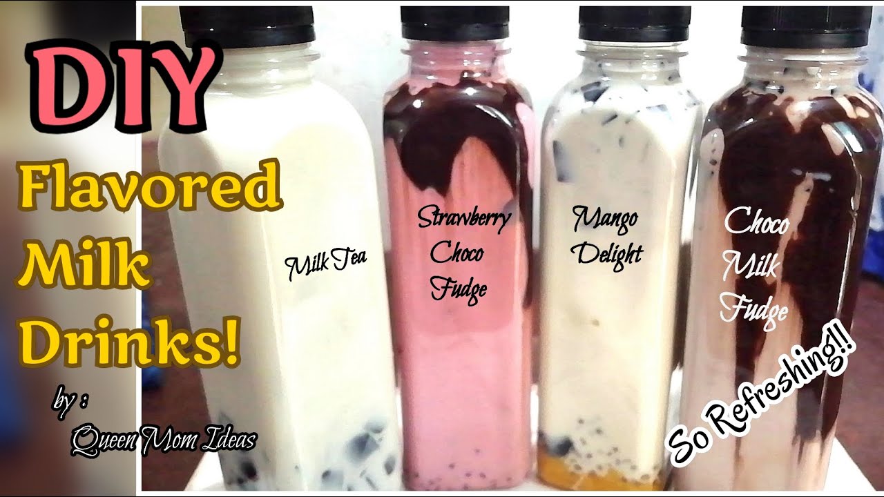 DIY Flavored Milk Drinks | Refreshing Drinks - YouTube