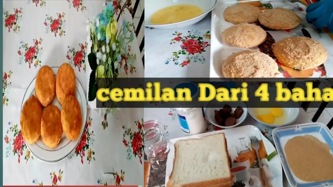 Cara buat cemilan roti goreng cuman 4 bahan saja tapi enak Nya luar ...