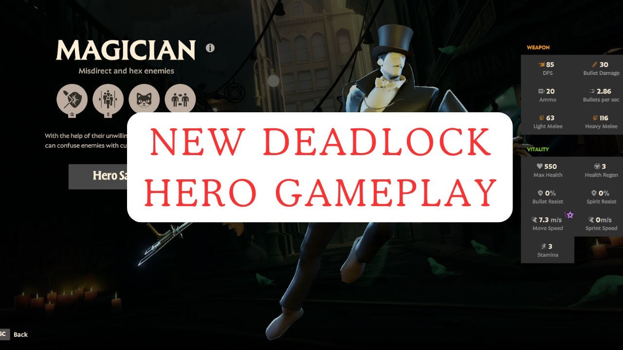 MAGICIAN GAMEPLAY NEW DEADLOCK HERO - YouTube