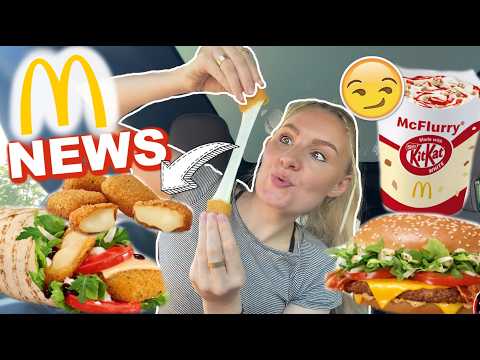 LECKER, oder nicht?! MC DONALDS hat wieder SO VIELE FOOD NEWS 😍 Mc Flurry Kit Kat, Veggie Wrap