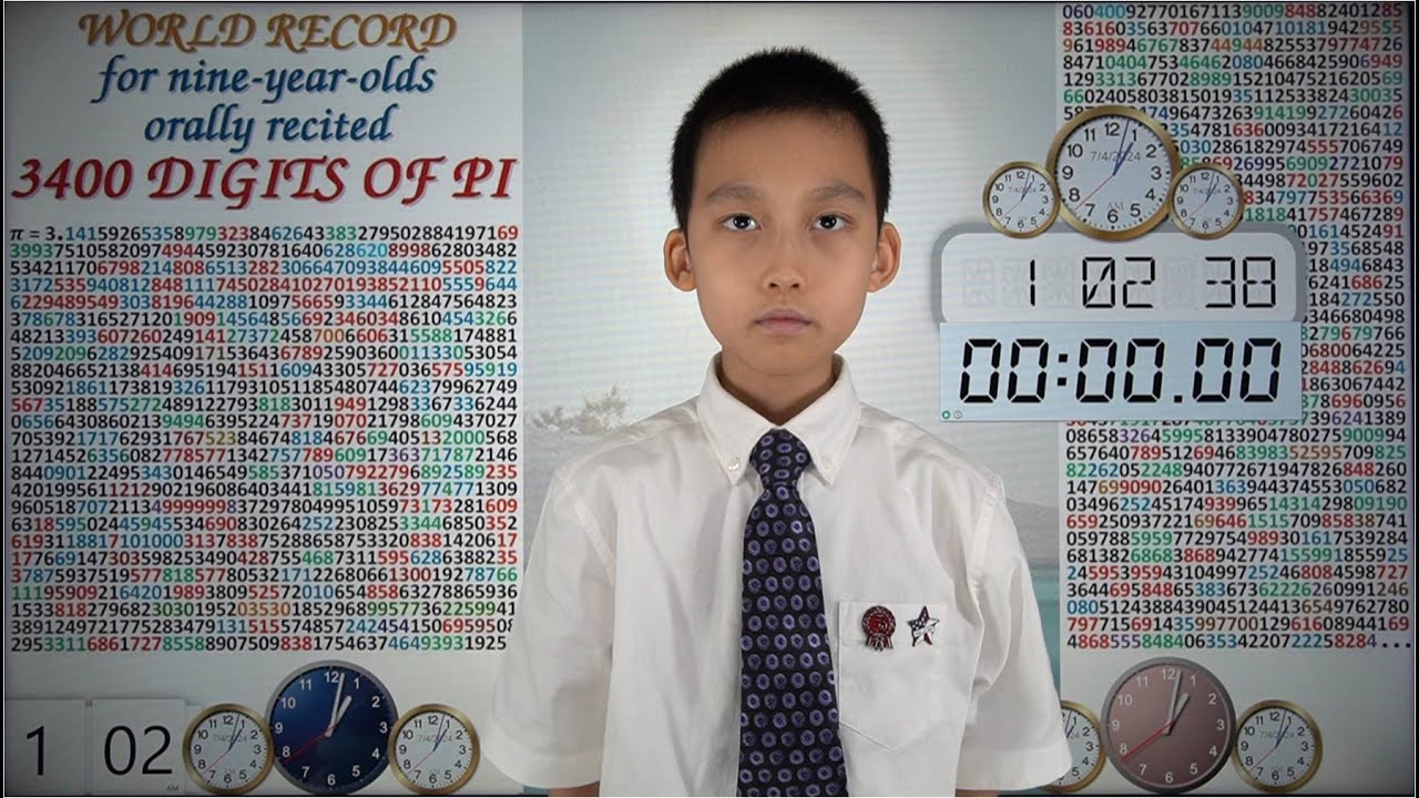 3400 Digits of Pi World Record for 9-year-olds memorized & orally ...