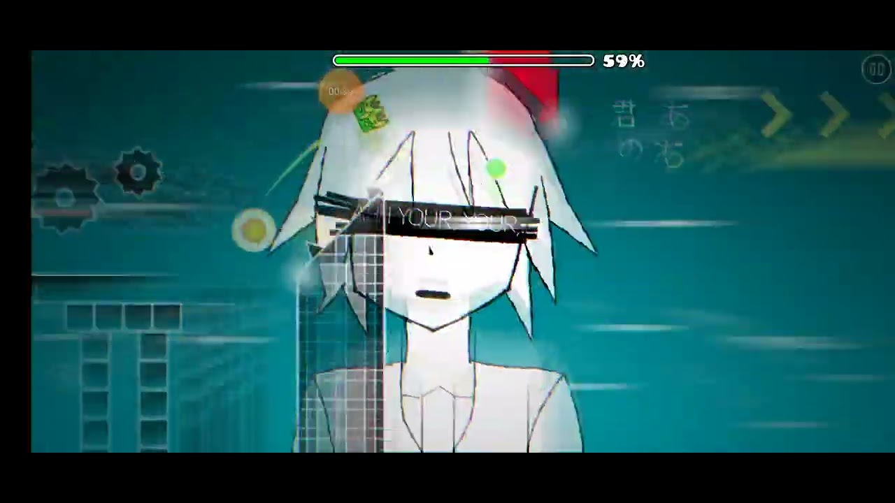 jugando geometry dash nivel girl a remake - YouTube