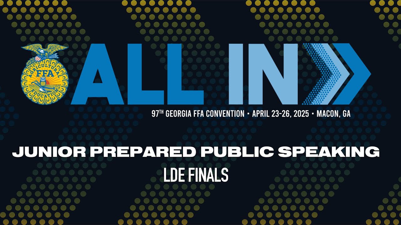 Junior Prepared Speaking LDE - 97th Georgia FFA Convention - YouTube