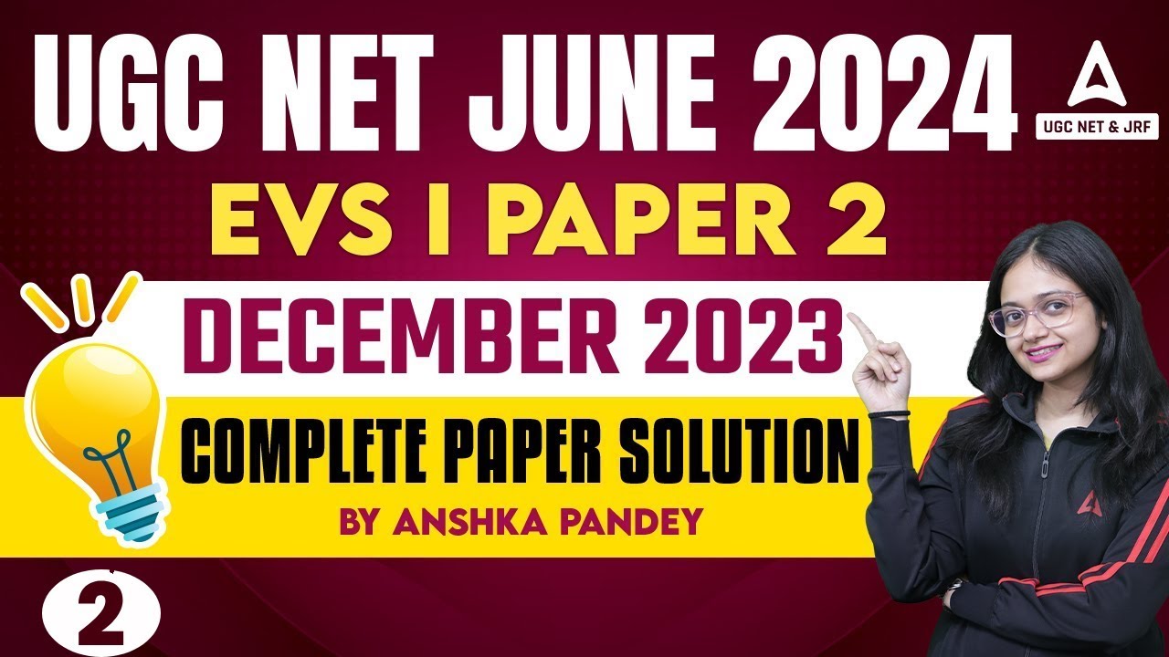 UGC NET EVS PYQ #2 | UGC NET EVS Classes 2024 | UGC NET Paper 2 By ...