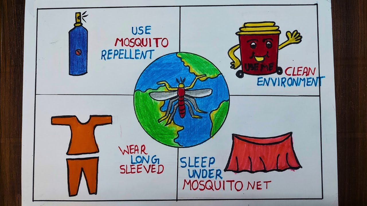 How to draw world malaria day drawing step by step | Easy Pencil ...